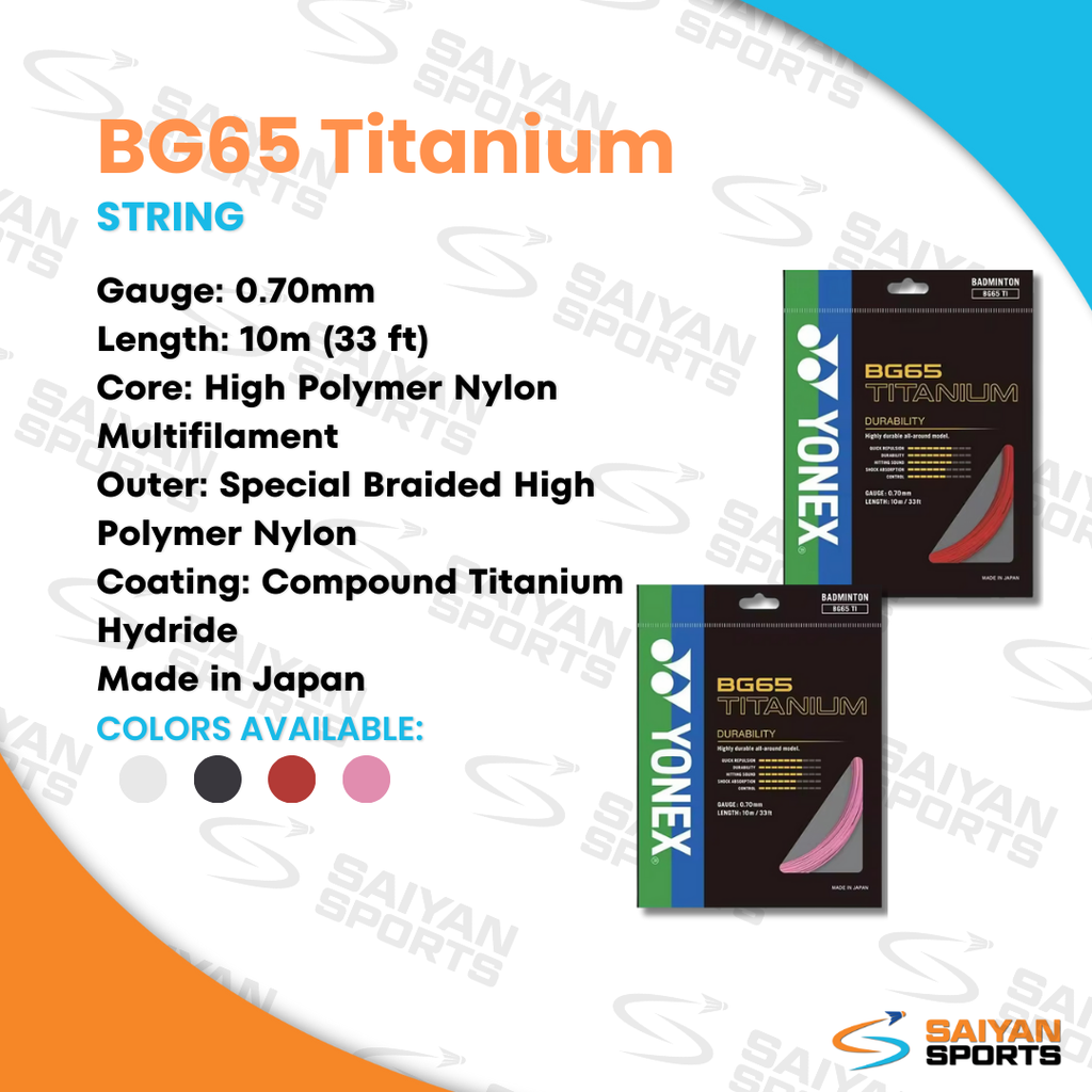 Yonex BG 65 Titanium Badminton String | SS Store